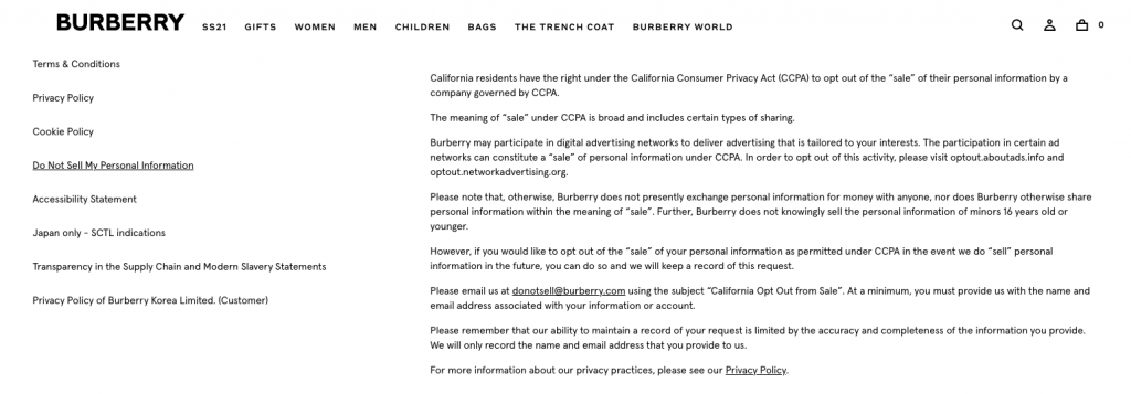 20 Examples of “Do Not Sell My Personal Information” Page | Plumrocket Blog