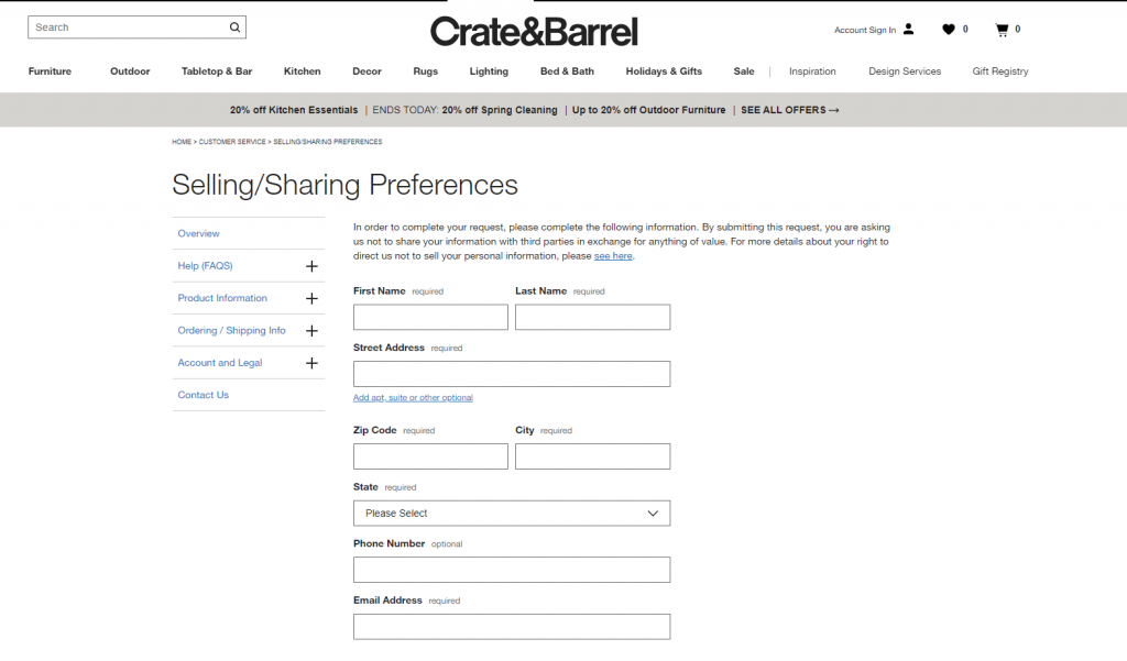 20 Examples of “Do Not Sell My Personal Information” Page | Plumrocket Blog