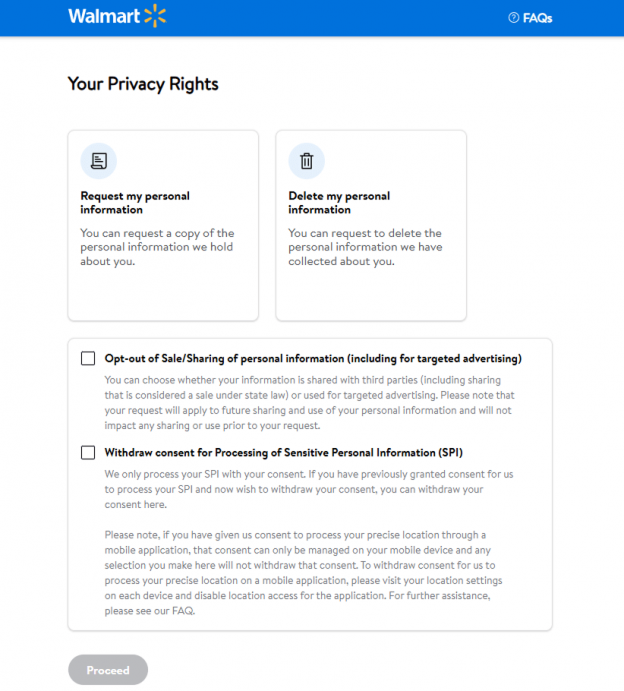 20 Examples of “Do Not Sell or Share My Personal Information” Page