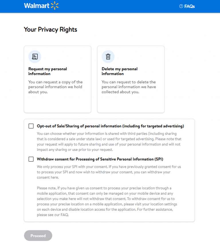 20 Examples of “Do Not Sell or Share My Personal Information” Page