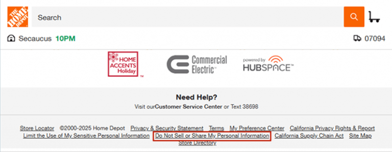 20 Examples of “Do Not Sell or Share My Personal Information” Page