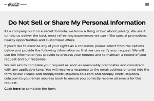 20 Examples of “Do Not Sell or Share My Personal Information” Page
