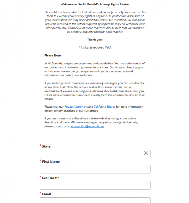 20 Examples of “Do Not Sell or Share My Personal Information” Page