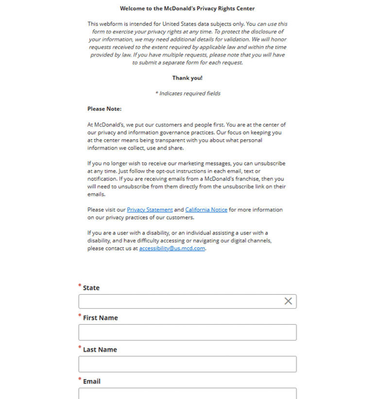 20 Examples of “Do Not Sell or Share My Personal Information” Page