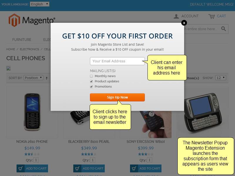Magento Newsletter Popup v1.x Overview - Plumrocket Documentation