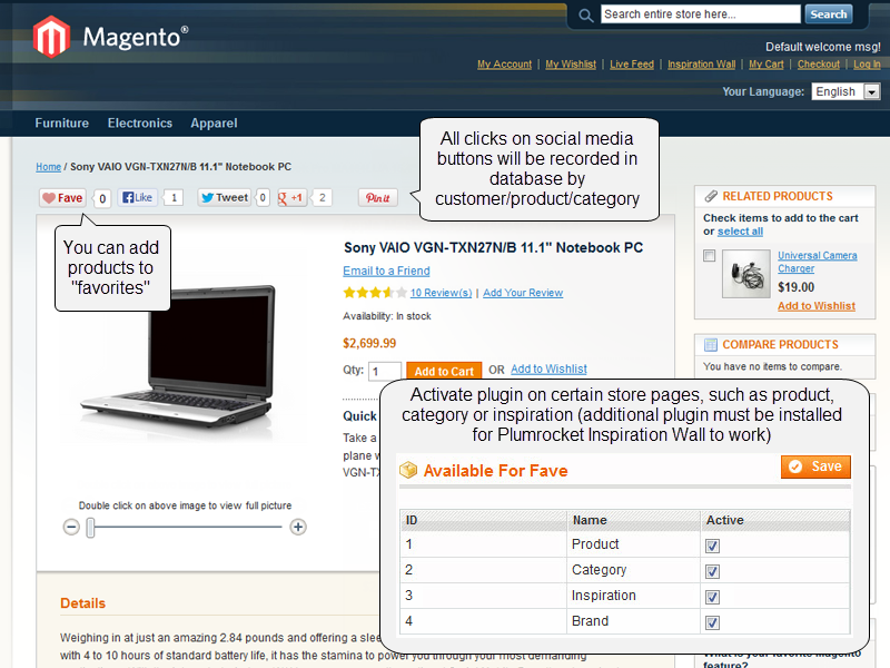 Magento Faves v1.x Overview - Plumrocket Documentation
