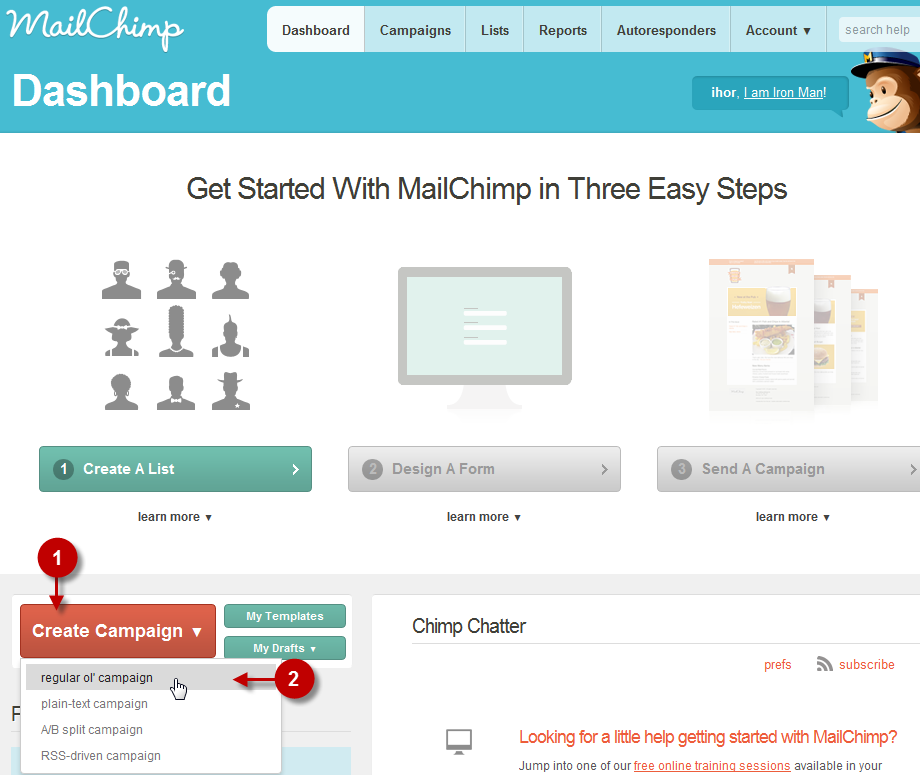 Step 4: Setting up email campaign in MailChimp - Plumrocket Documentation
