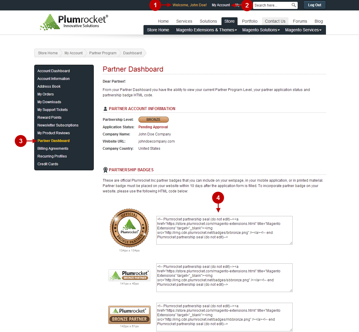 Setting up Plumrocket Partner Badge on your website - Plumrocket Documentation