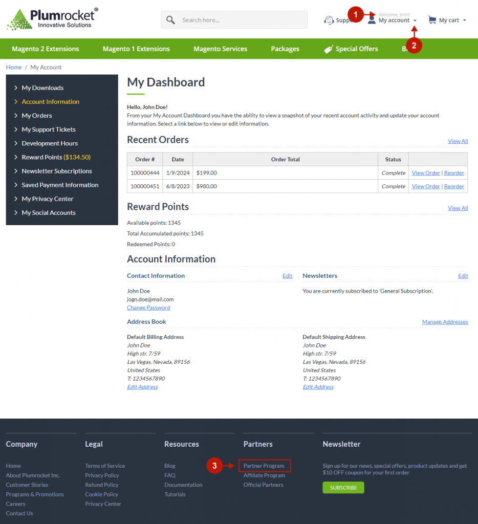 Applying for Plumrocket Partner Program - Plumrocket Documentation