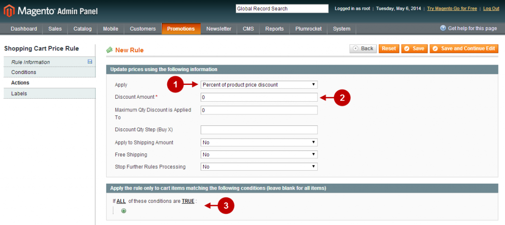 How To Create Shopping Cart Price Rules In Magento Magento Tutorials 5175